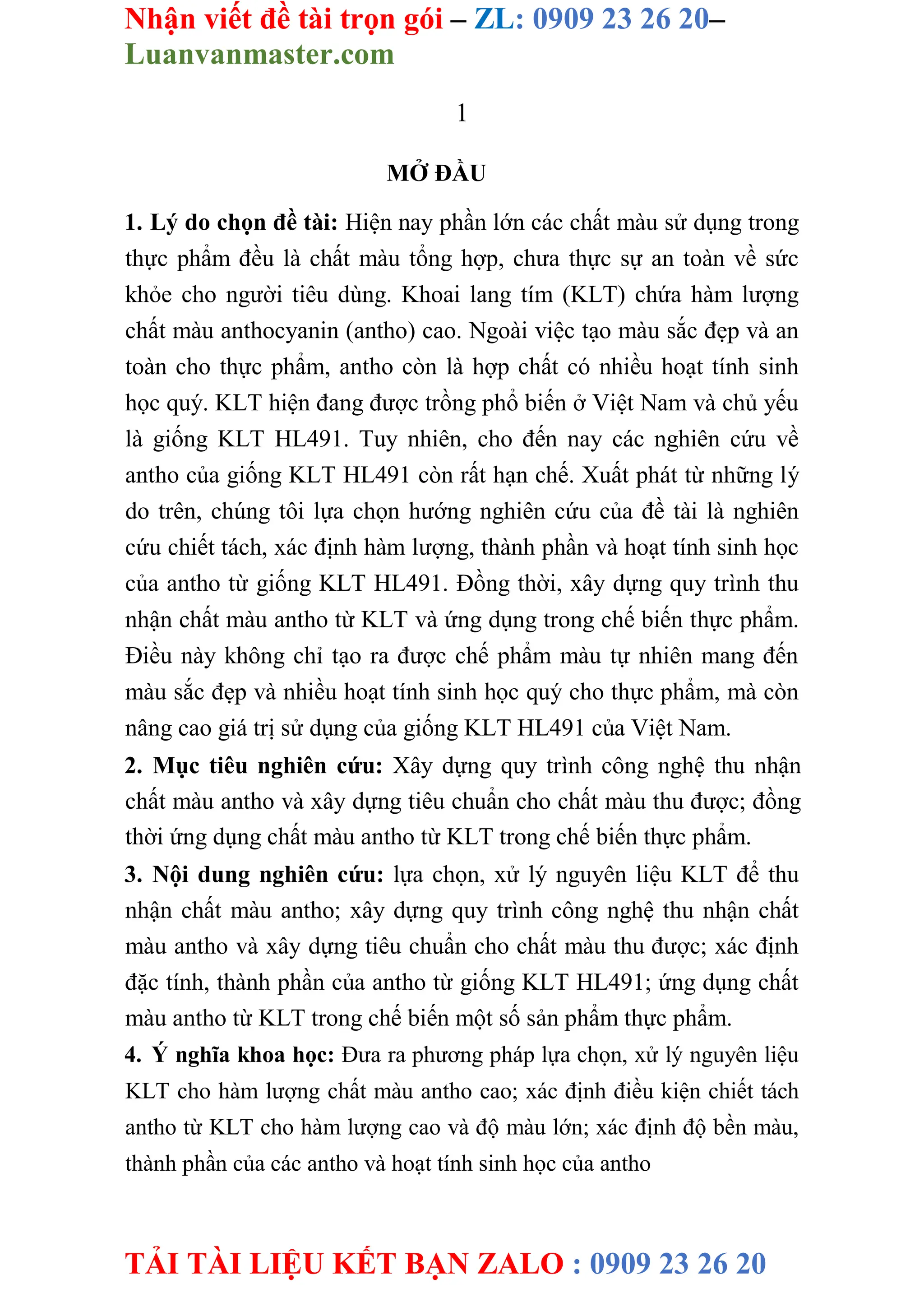 Nghiên Cứu Thu Nhận Và Ứng Dụng Anthocyanin Của Khoai Lang Tím Trong ...