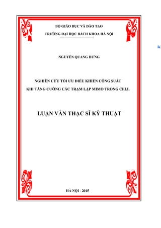 Nghiên cứu tối ưu điều khiển công suất khi tăng cường các trạm lặp MIMO ...