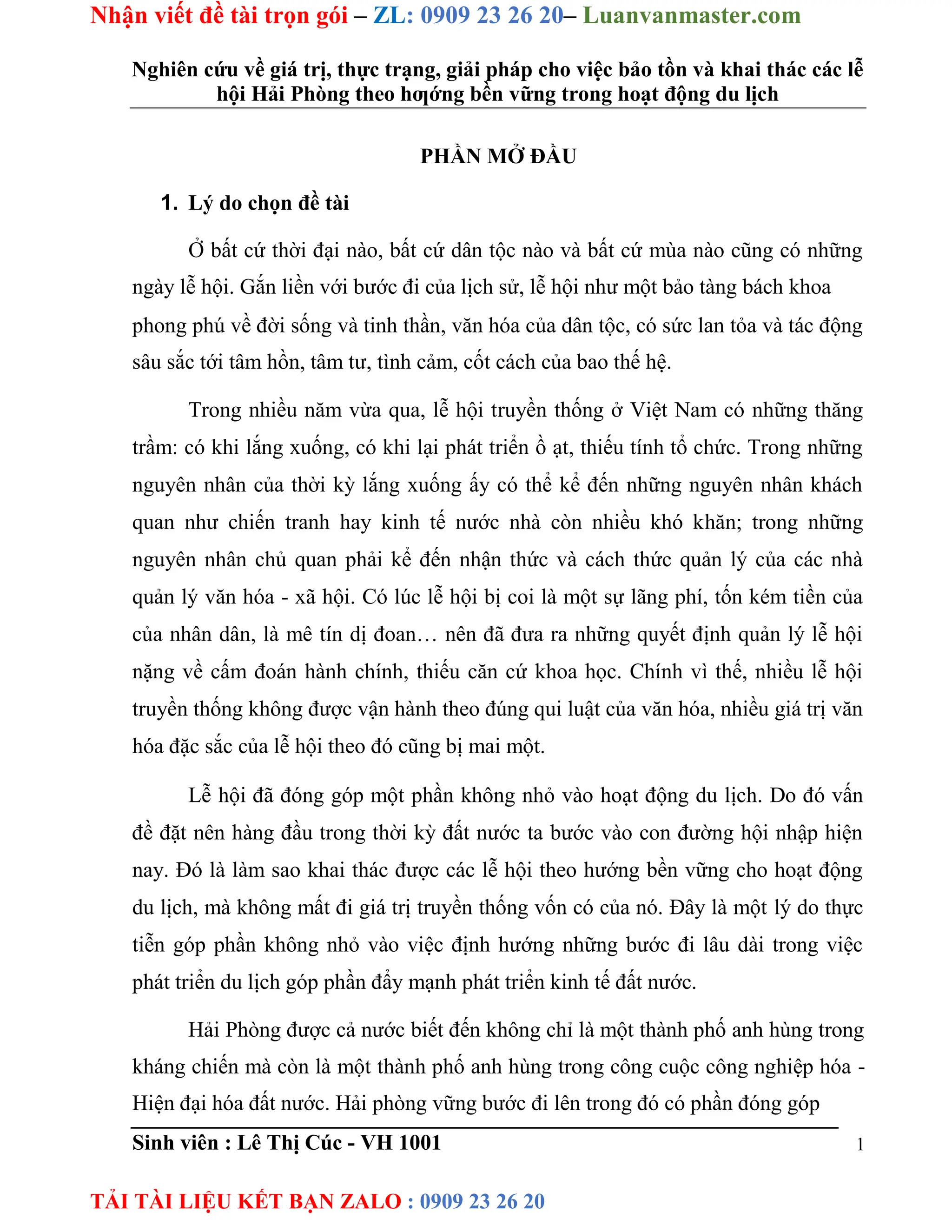 Nghiên Cứu Về Giá Trị, Thực Trạng, Giải Pháp Cho Việc Bảo Tồn Và Khai Thác Các Lễ Hội Hải Phòng ...