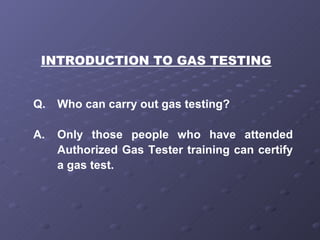 NGI-Authorized Gas Testing | PPT