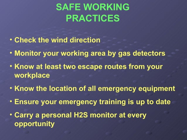 NGI-H2S Awareness | PPT | First Aid | Injuries