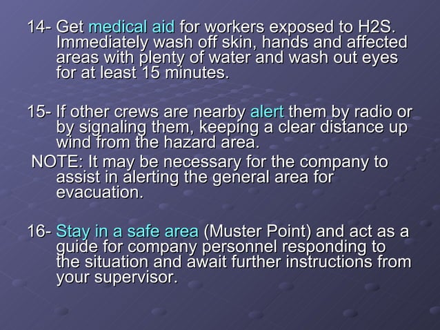 NGI-H2S Awareness | PPT | First Aid | Injuries