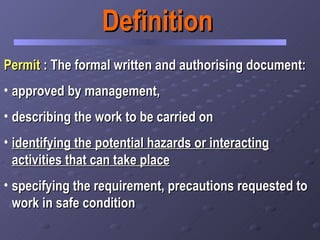 NGI-Permit to Work | PPT