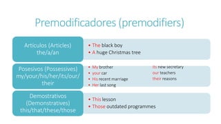 GRUPO NOMINAL Y SUS CLAUSULAS EN LA GRAMÁTICA | PPTX