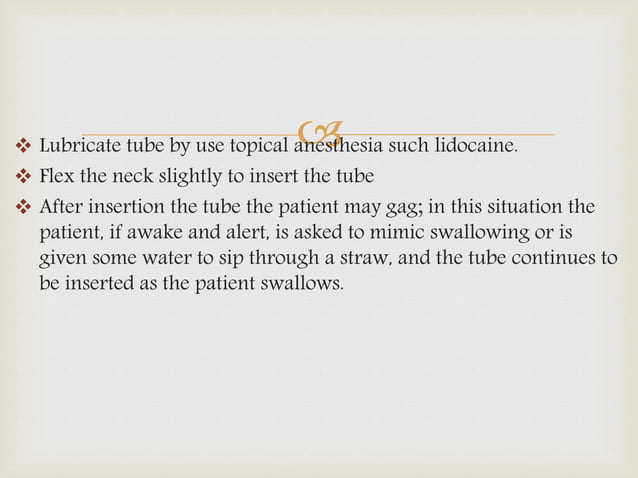 Nasogastric intubation | PPT