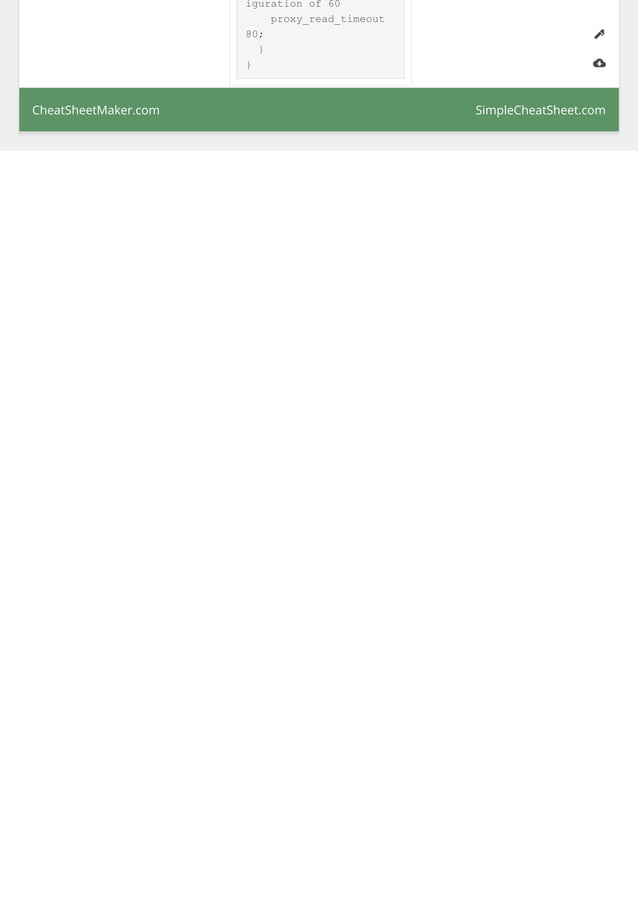 Nginx cheat sheet | PDF