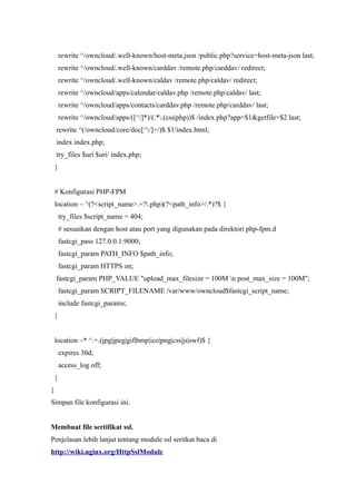 Nginx owncloud | PDF