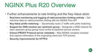 NGINX Plus R20 Webinar | PPTX | Internet | Computing