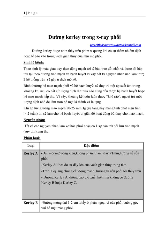 các đường kerley trong x-quang phổi | PDF