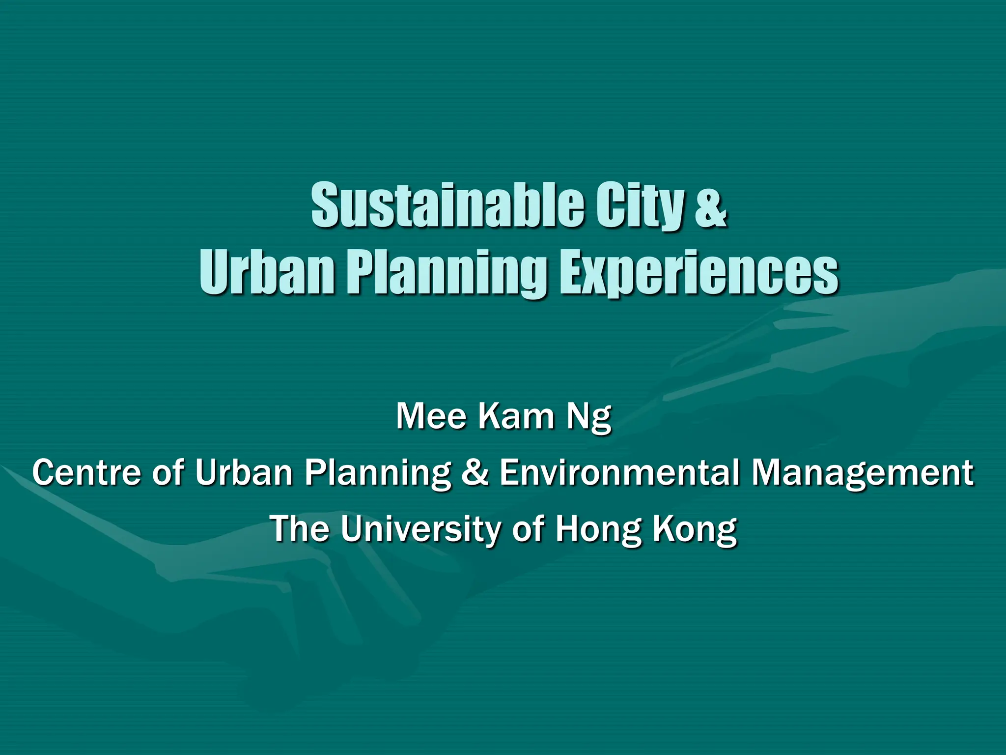 urban design - sustainable city and urban planning experience | PPT