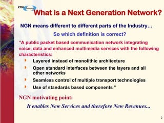 About New generation network of telecommunication | PPT