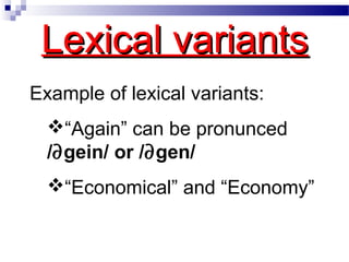 Ngữ nghĩa synonymy and lexical variants | PPT