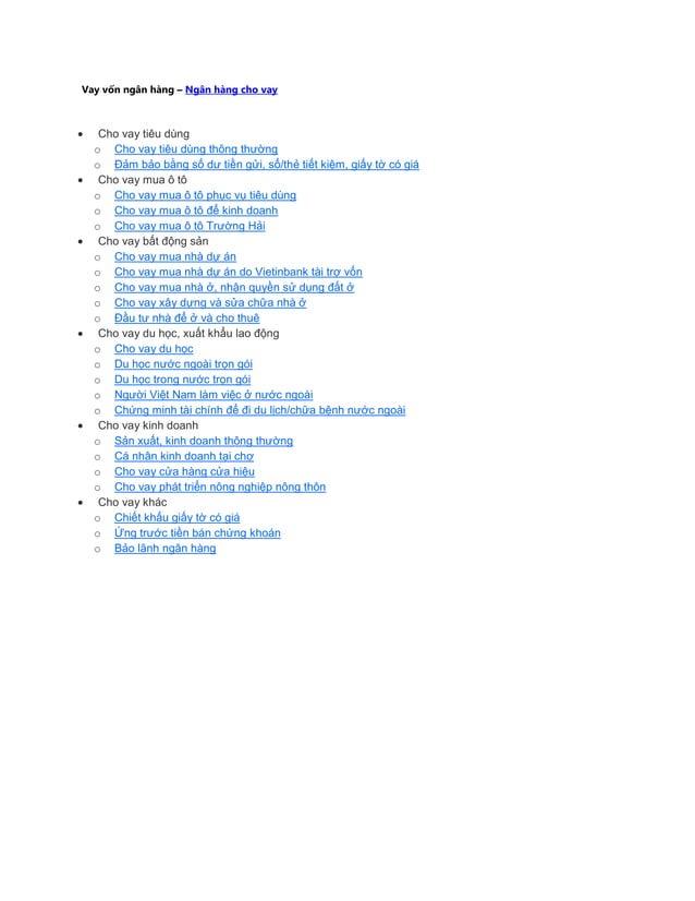 Ngân hàng cho vay | DOCX