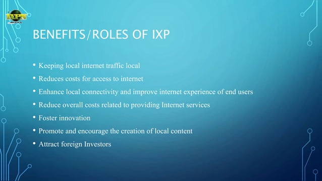 Internet Peering and the Role of an IXP | PPT