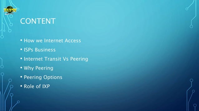Internet Peering and the Role of an IXP | PPT