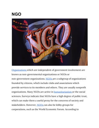 Ngo | PDF | Non-Profit Organizations | Industries