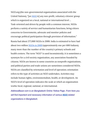 Ngo | PDF | Non-Profit Organizations | Industries