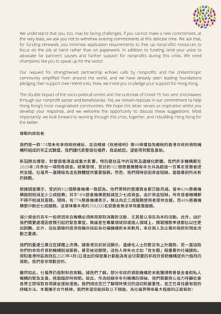 NGO Letters to Funders, 2020 HONG KONG | PDF | Government Support and ...