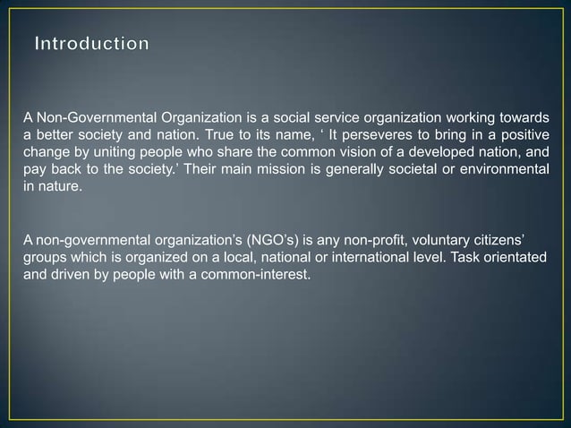 Role of NGO in Environment Conservation | PPTX