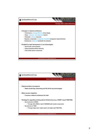 On Next-Generation Metro and Access Networks | PDF