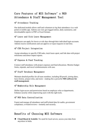 NGO Attendance Management Software.pdf.. | PDF