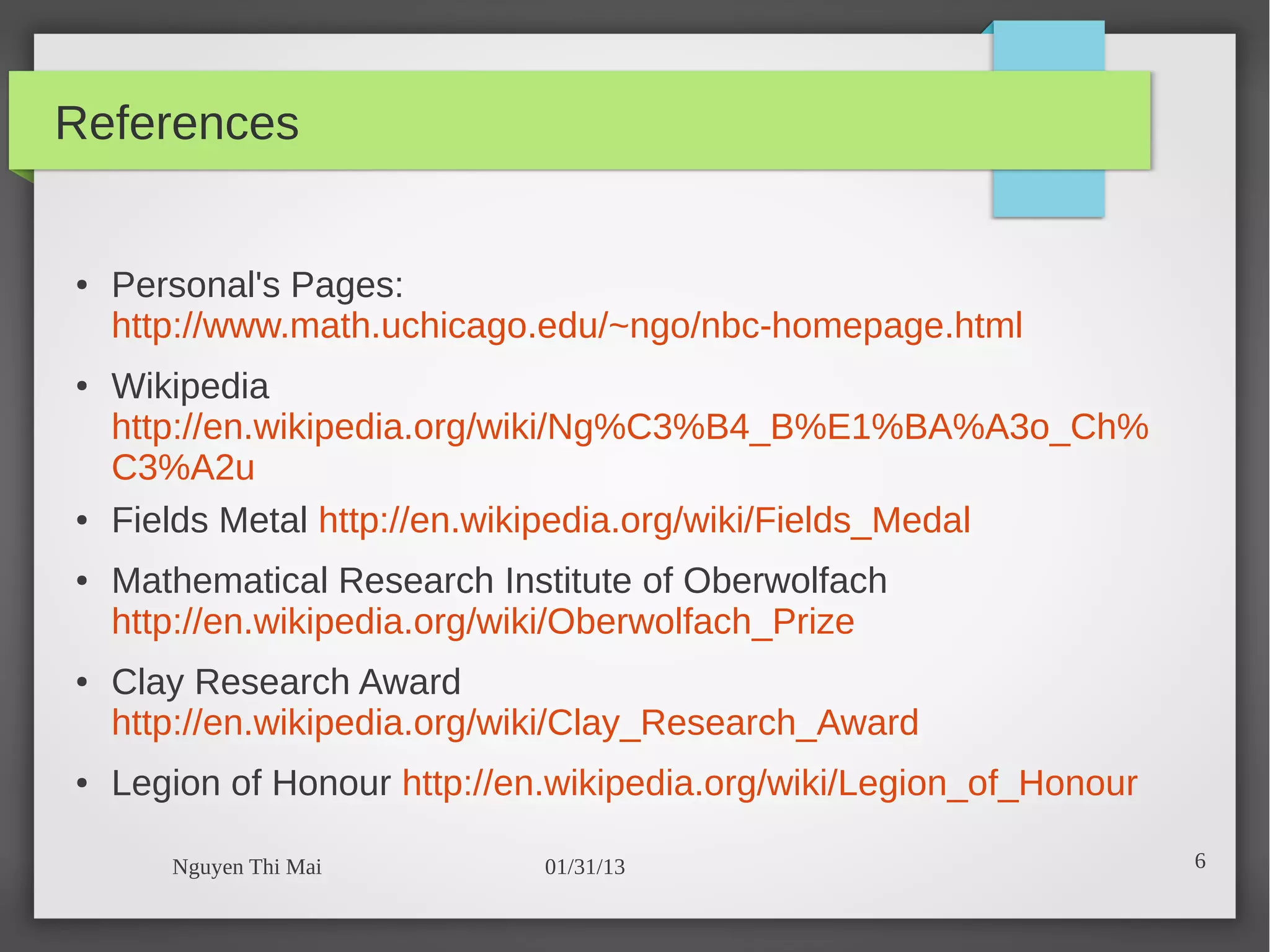 Ngo Bao Chau - introduction | PDF