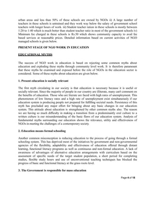 ngo working for education | PDF