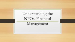 NGO financial management reporting | PPTX