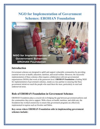 NGO for Implementation of Government Schemes: EROHAN Foundation.pdf