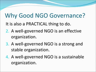 Good NGO Governance | PPT