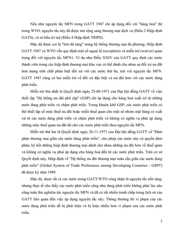 Ngoại Lệ Chung Trong Hiệp Định Gatt 1994 Qua Các Vụ Việc Giải Quyết Tranh Chấp | DOCX