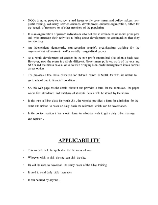 Ngo management system. | DOCX