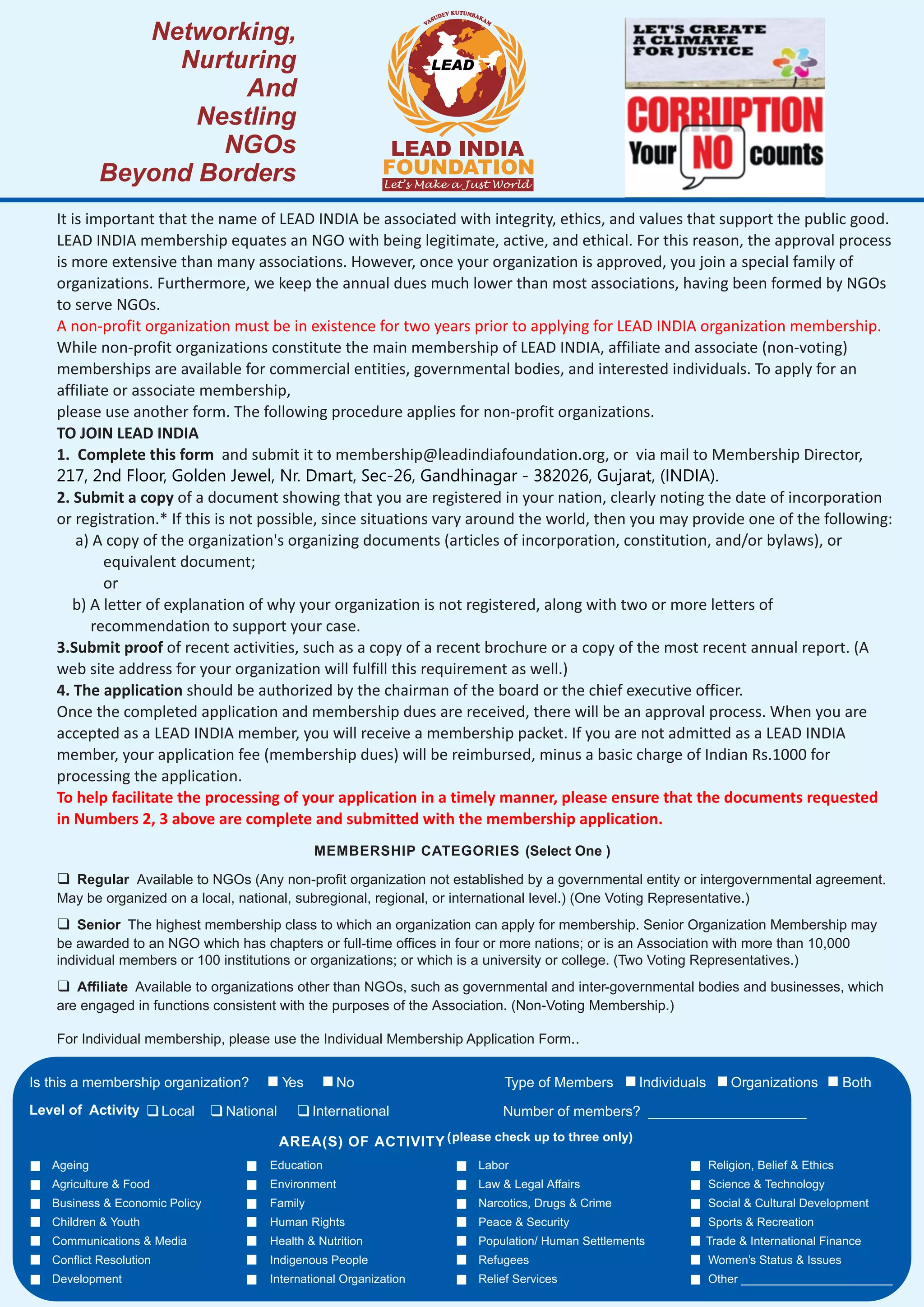 Ngo membership add updated | PDF