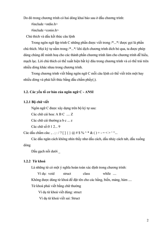 Ngon ngu c theo chuan ansi | PDF