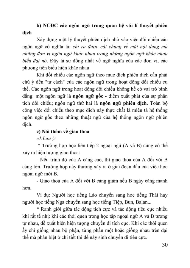 Ngôn ngữ học đối chiếu - Dành cho SV ngoại ngữ - Dẫn luận ngôn ngữ ZALO 093 189 2701 | PDF