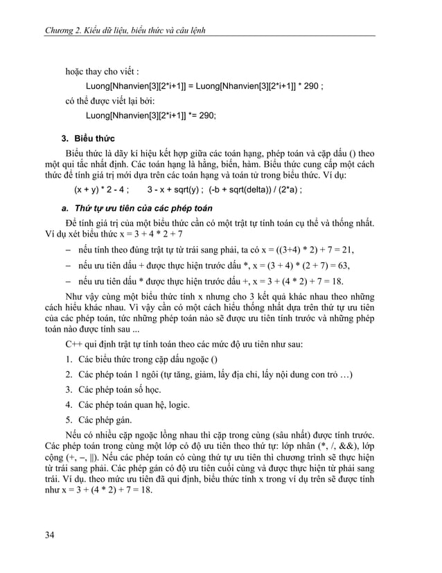 Ngon ngu lap trinh c&c++ | PDF