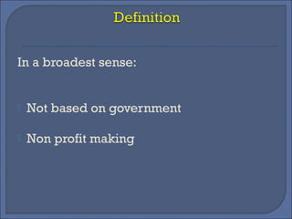 non government organisation | PPT