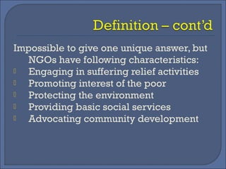 non government organisation | PPT
