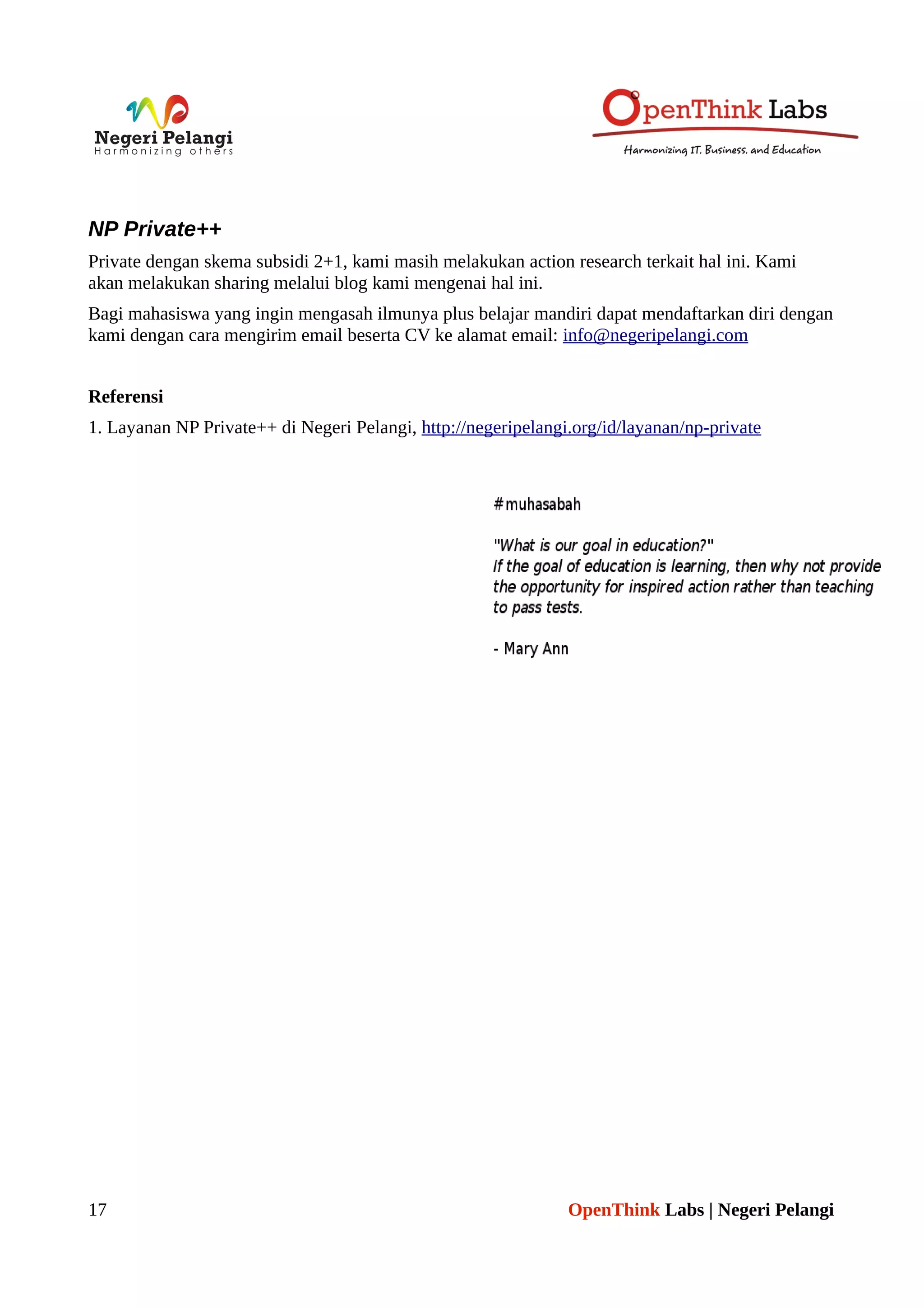 Negeri Pelangi : Gerakan Ekonomi Rakyat Berbasis RT/RW Siaga | PDF