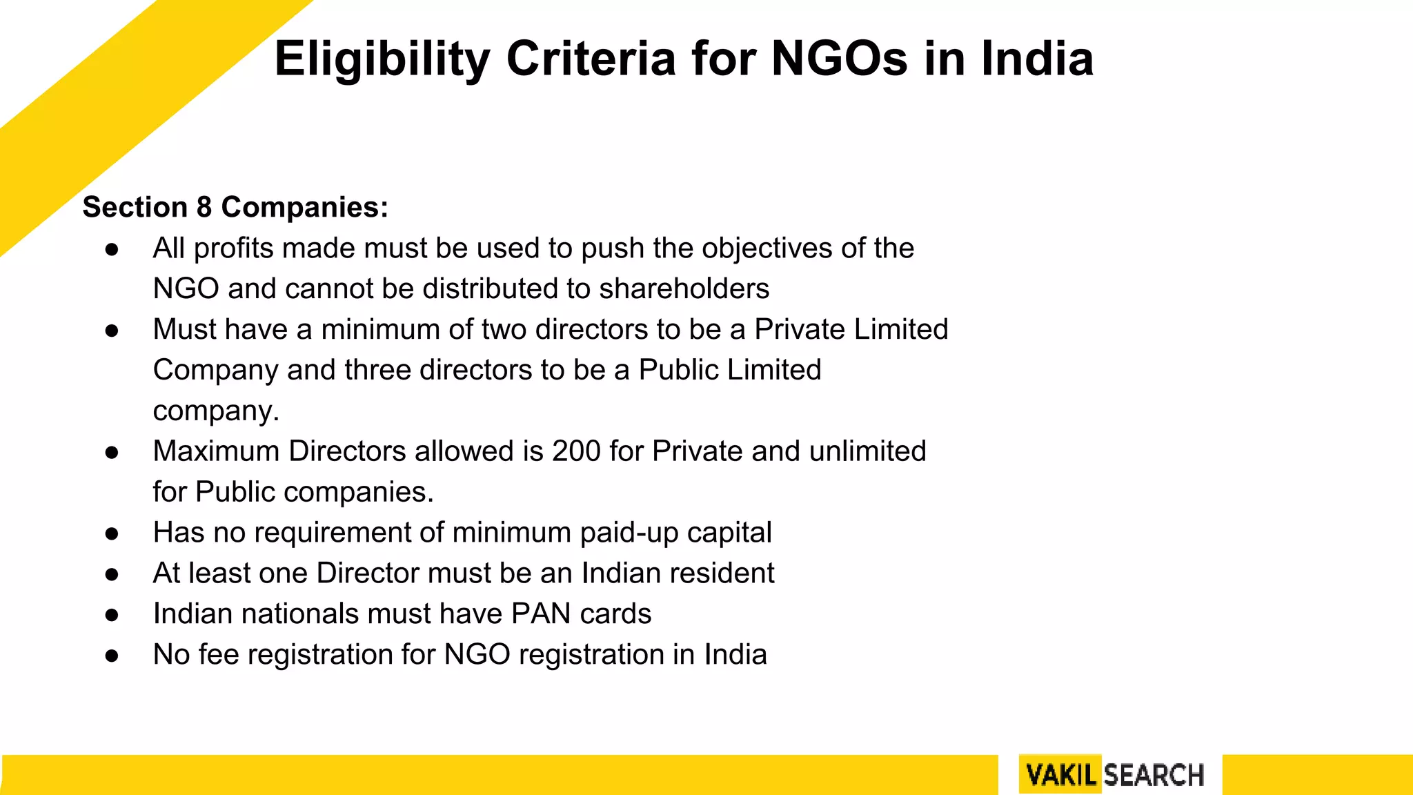 NGO Registration Process | PPTX