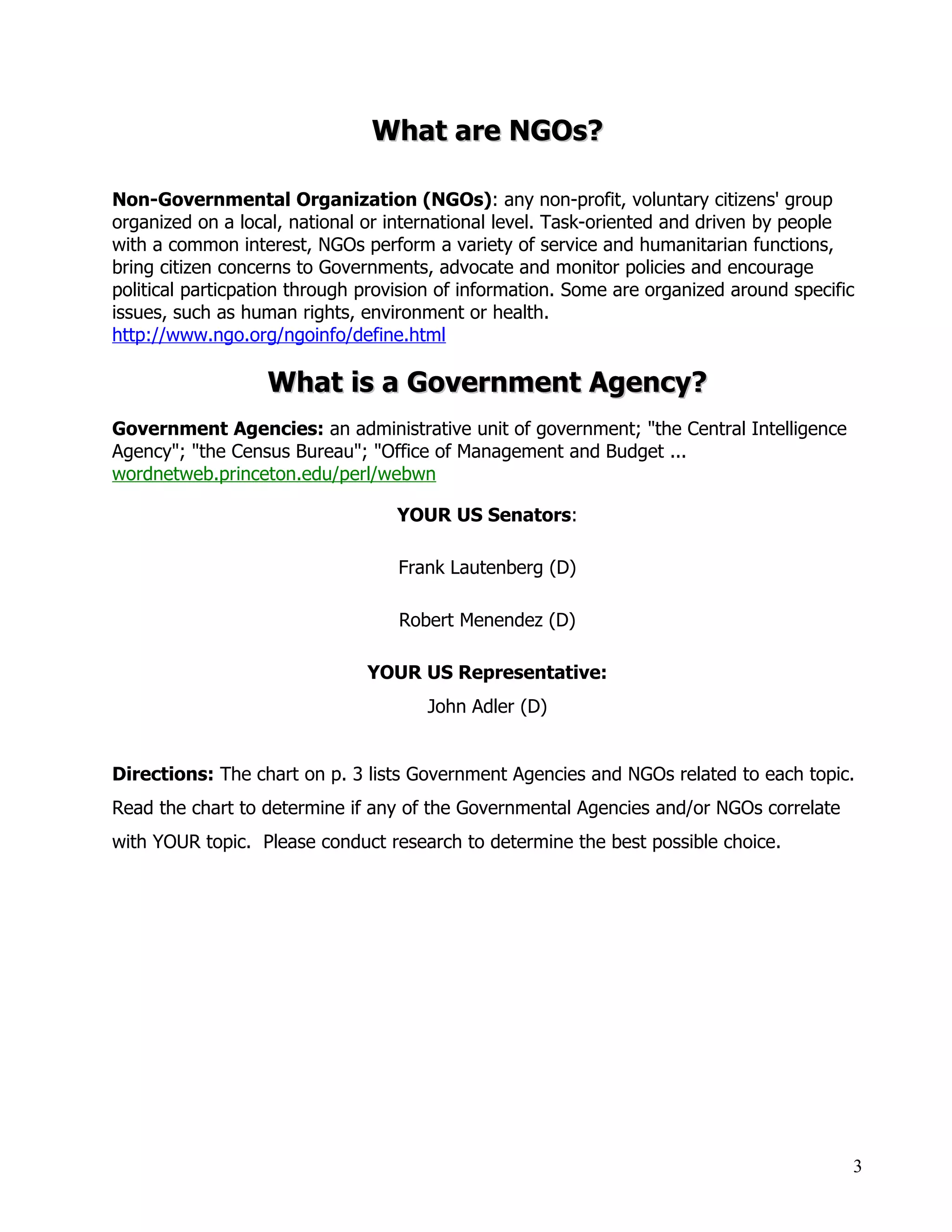 What are NGOs And Govt Agencies? | DOC | Non-Profit Organizations ...