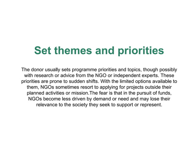 Understanding financing challenges in NGOs | PPT