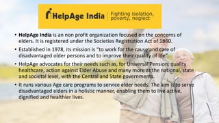 Help Age India NGO PPT................................... | PPTX