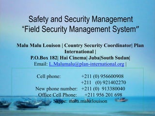 NGOs Field Security Management Approach & Systems | PPTX