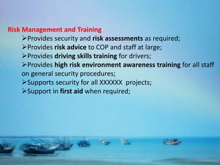 NGOs Field Security Management Approach & Systems | PPTX