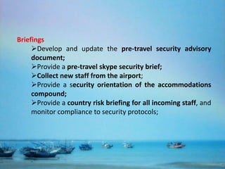 NGOs Field Security Management Approach & Systems | PPTX