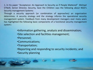 NGOs Field Security Management Approach & Systems | PPTX