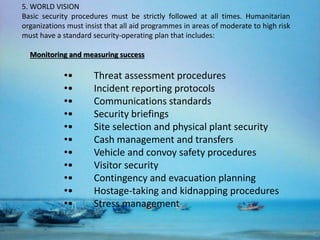 NGOs Field Security Management Approach & Systems | PPTX