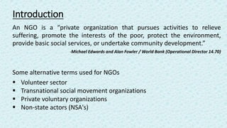 Non-Governmental Organization | PPTX