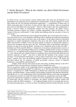 NGO Global Governance and the UN | PDF